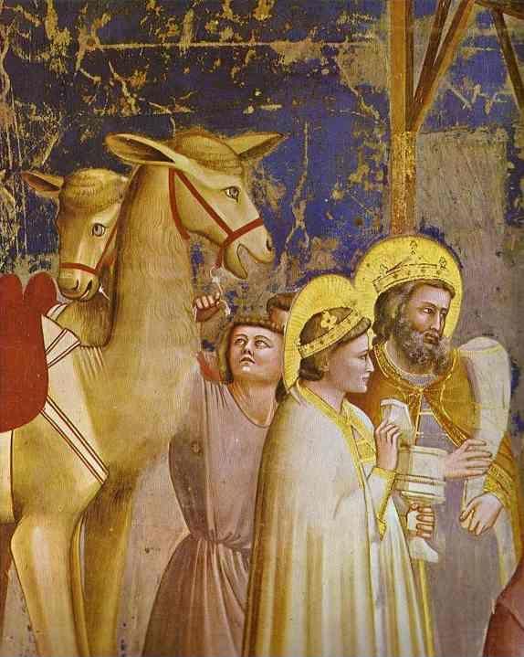 Giotto. The Adoration of the Magi. Detail.